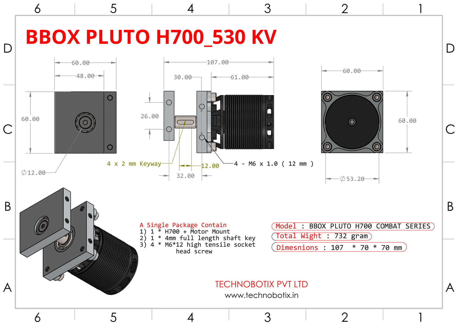 BBOX PLUTO H700 MOTOR